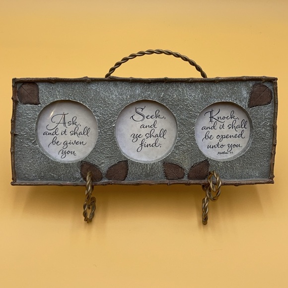 Vintage | Accents | Vintage Stone Picture Frame Boho Nature Leaves ...